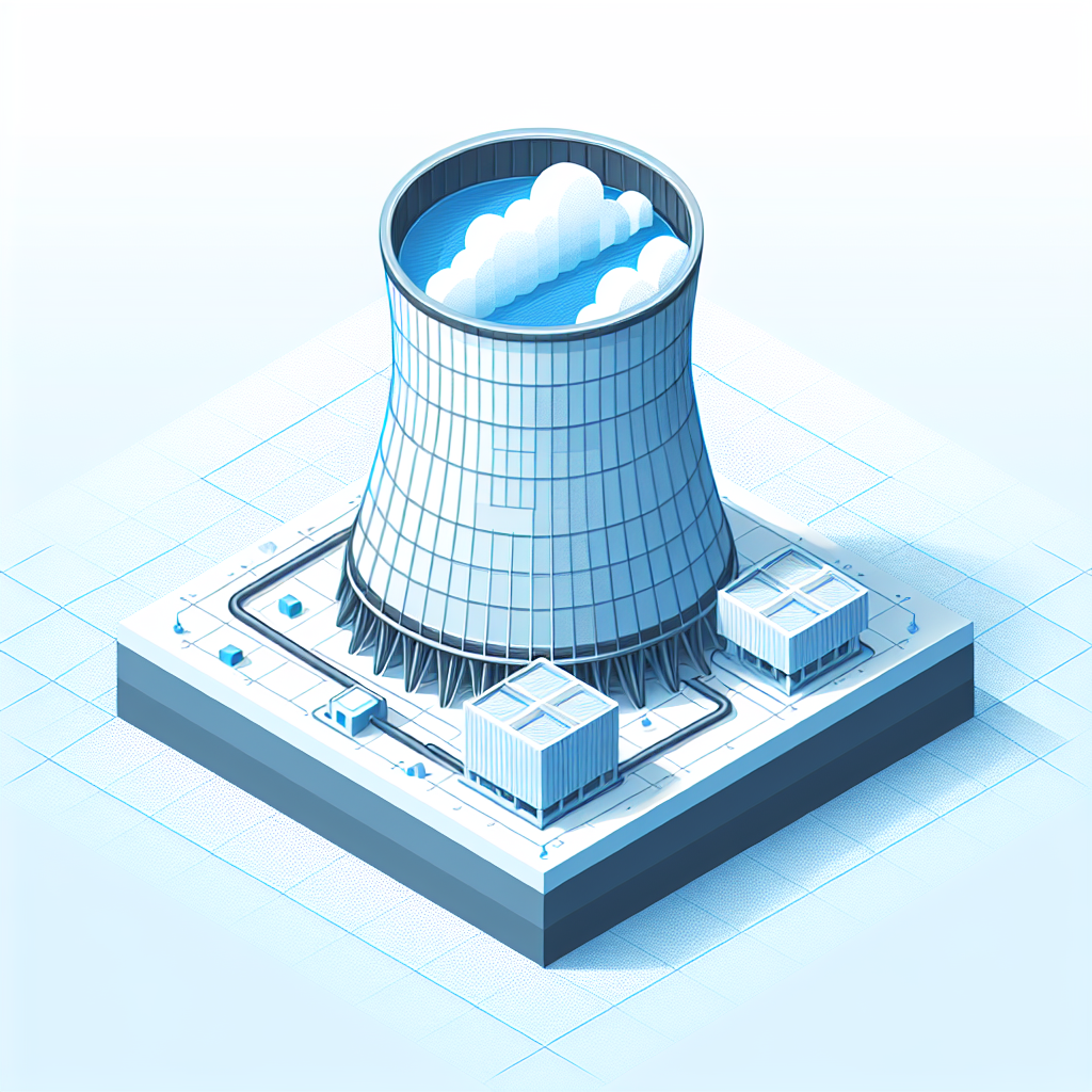 Isometric "An Icon Of A Cooling Tower " Icon Design | IconGenerate.com