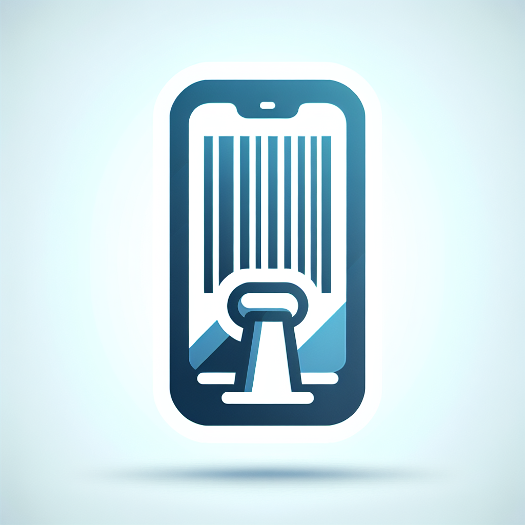 Modern "A Phone Scanning A Barcode" Icon Design | IconGenerate.com