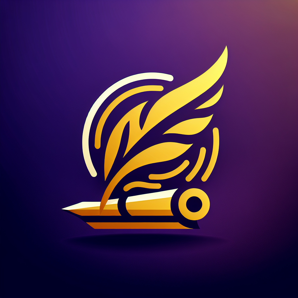 Modern "A Stylized Quill And Scroll" Icon Design | IconGenerate.com