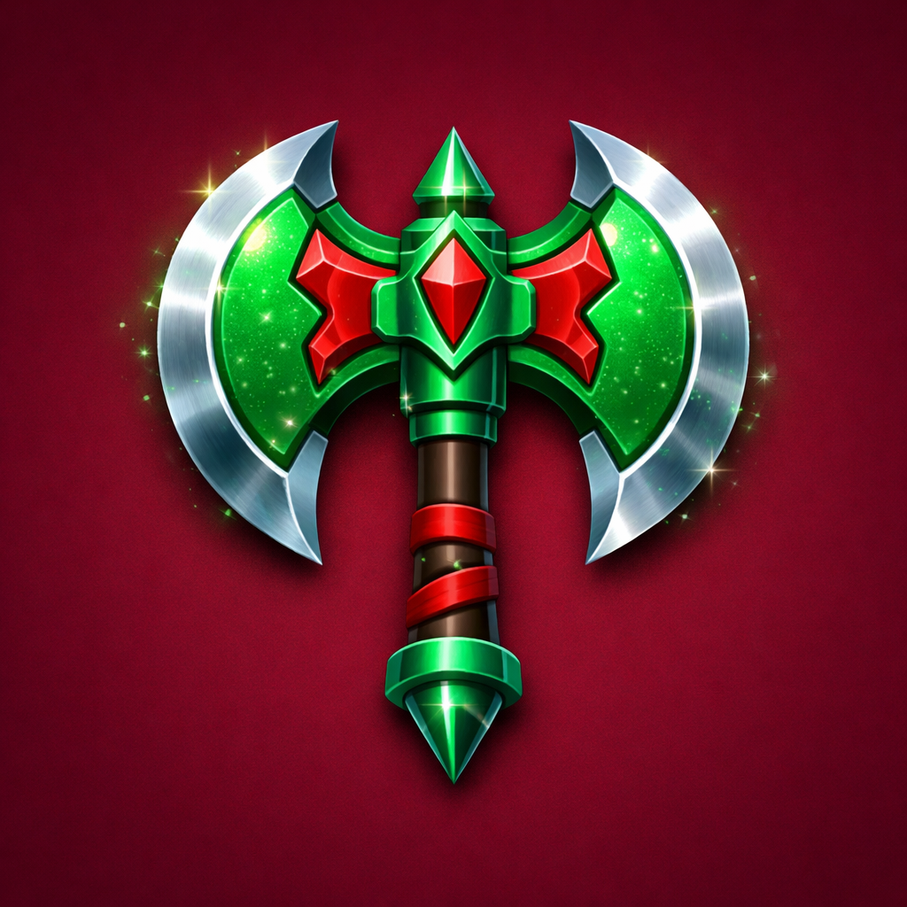 3D "Roblox Battle Axe Green And" Icon Design | IconGenerate.com