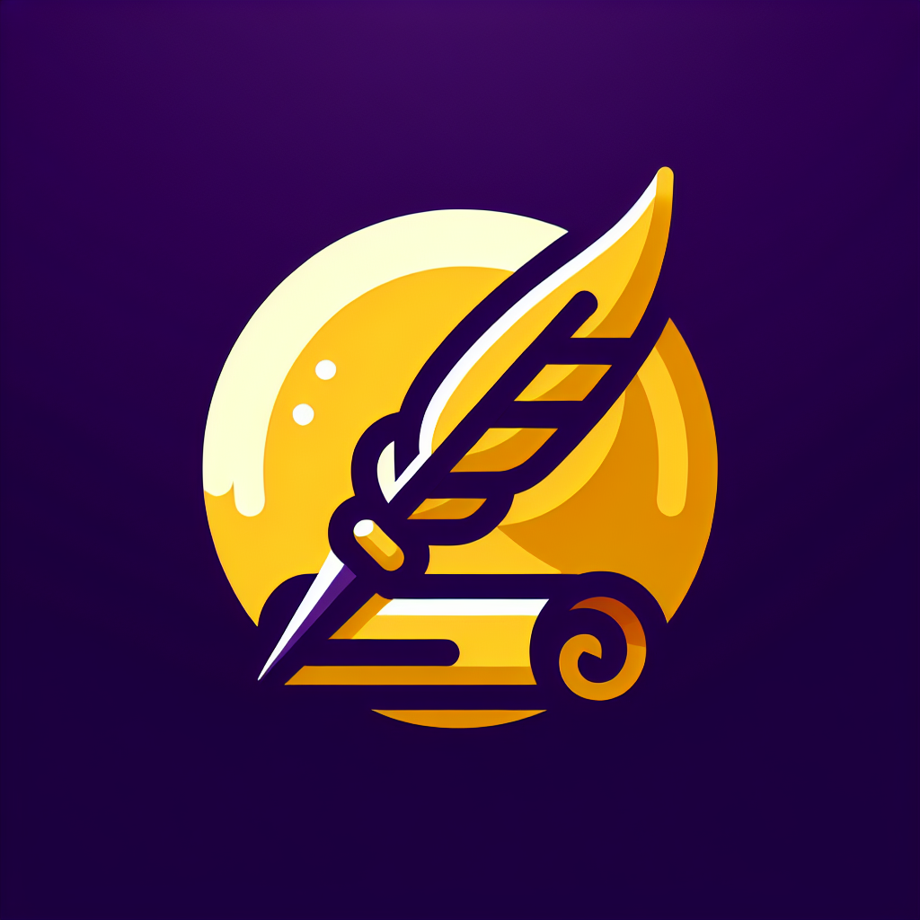 Modern "A Stylized Quill And Scroll" Icon Design | IconGenerate.com
