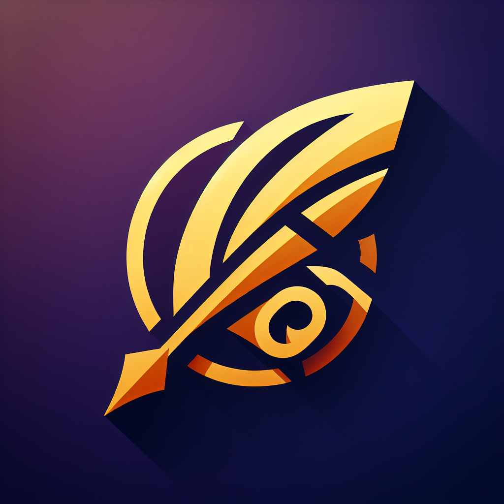Modern "A Stylized Quill And Scroll" Icon Design | IconGenerate.com