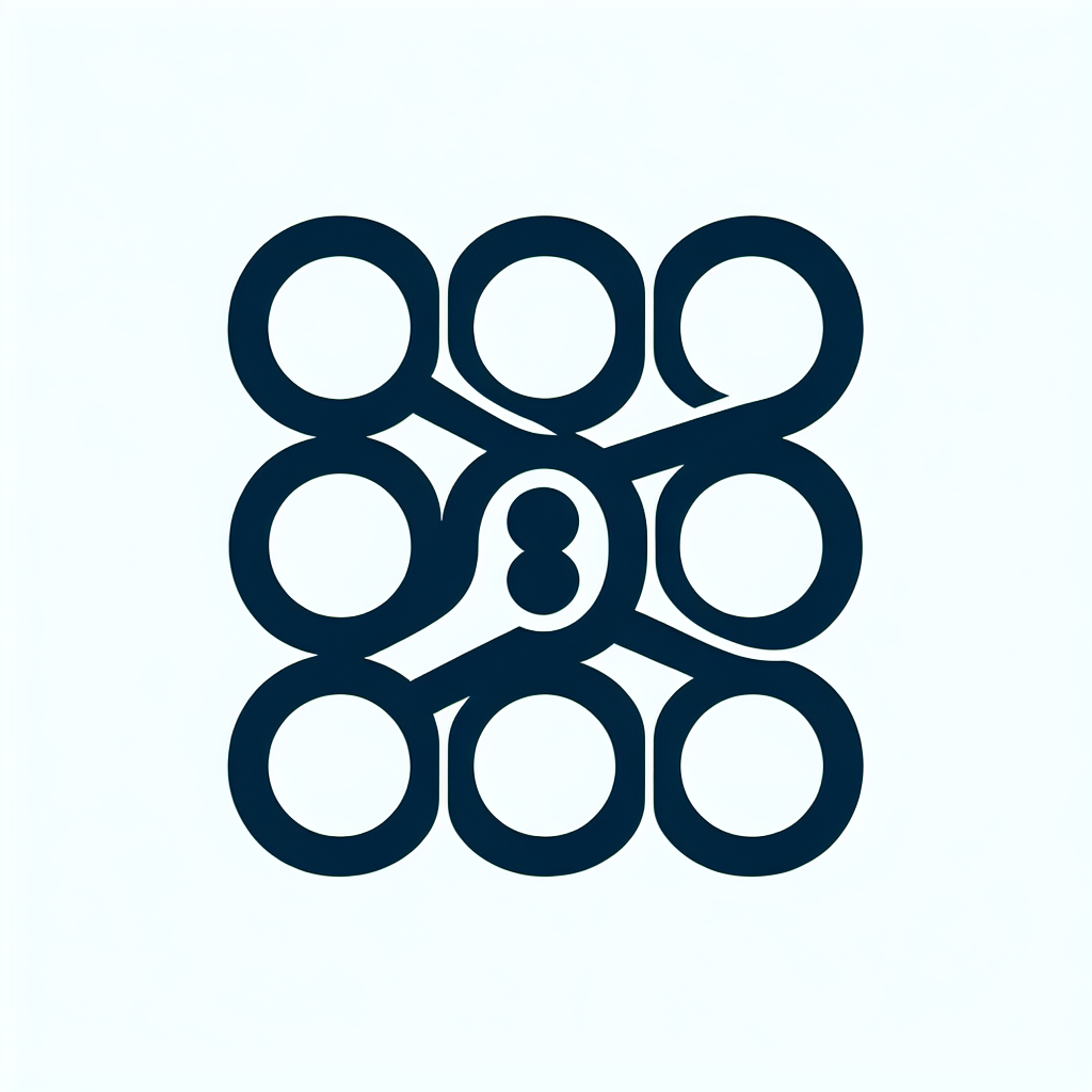 Line Art "Connect Three 8s" Icon Design | IconGenerate.com