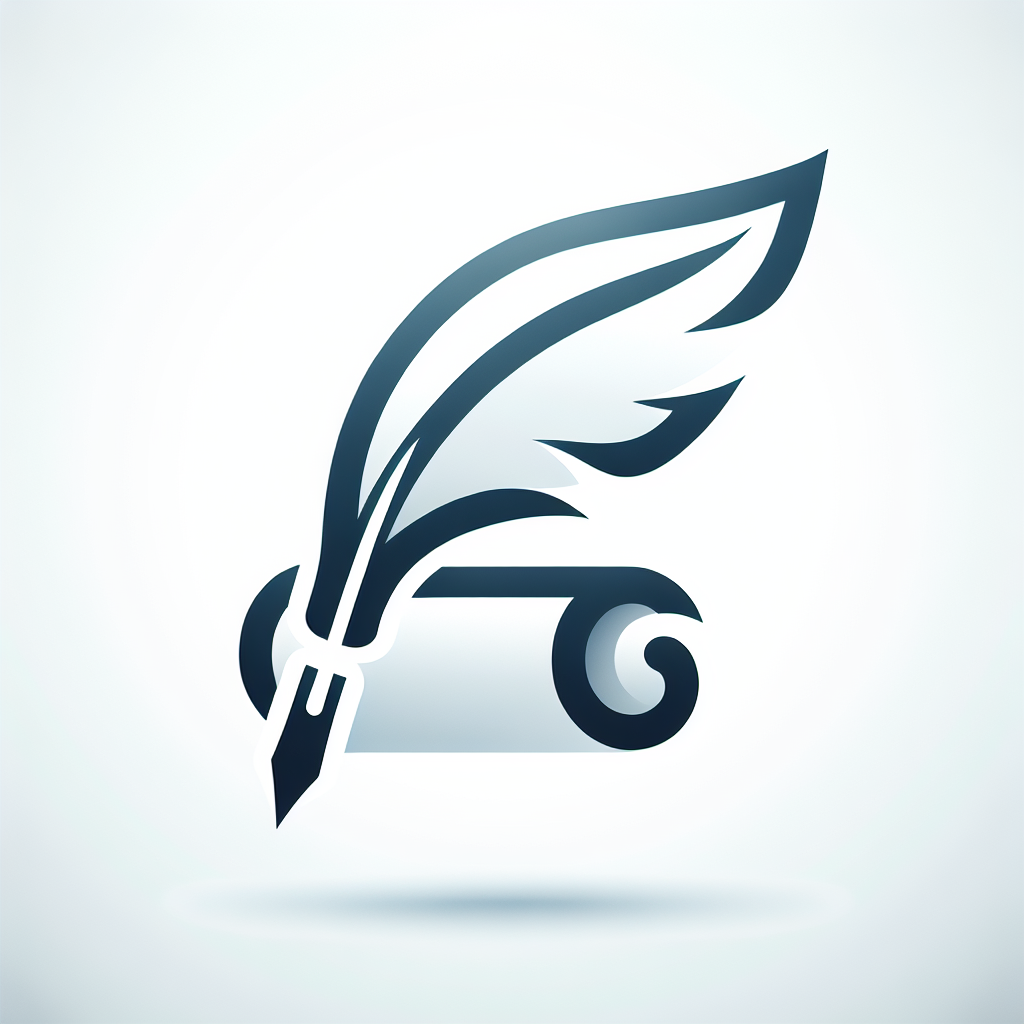 Modern "A Stylized Quill And Scroll" Icon Design | IconGenerate.com