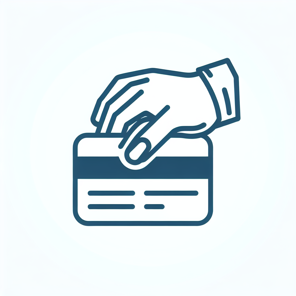Line Art "Hand Over A Credit Card Ind" Icon Design | IconGenerate.com