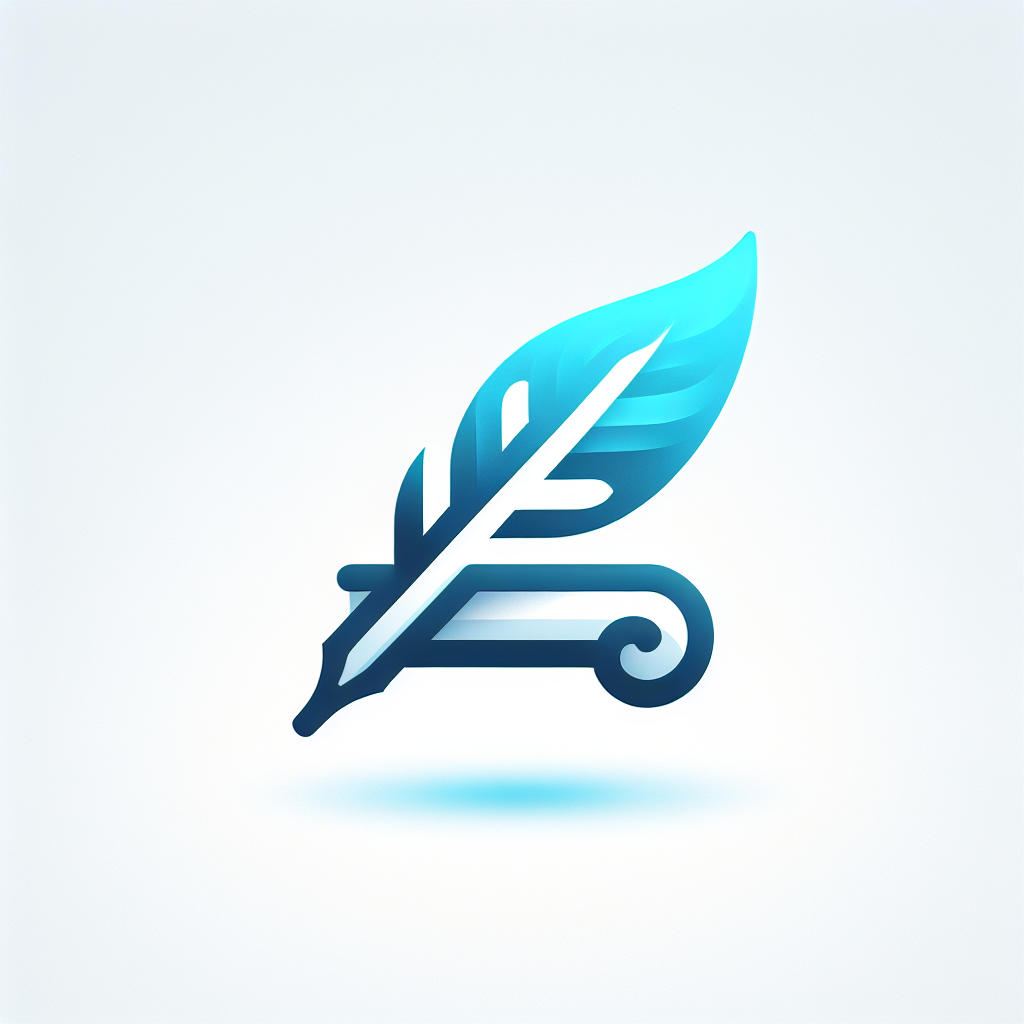 Modern "A Stylized Quill And Scroll" Icon Design | IconGenerate.com