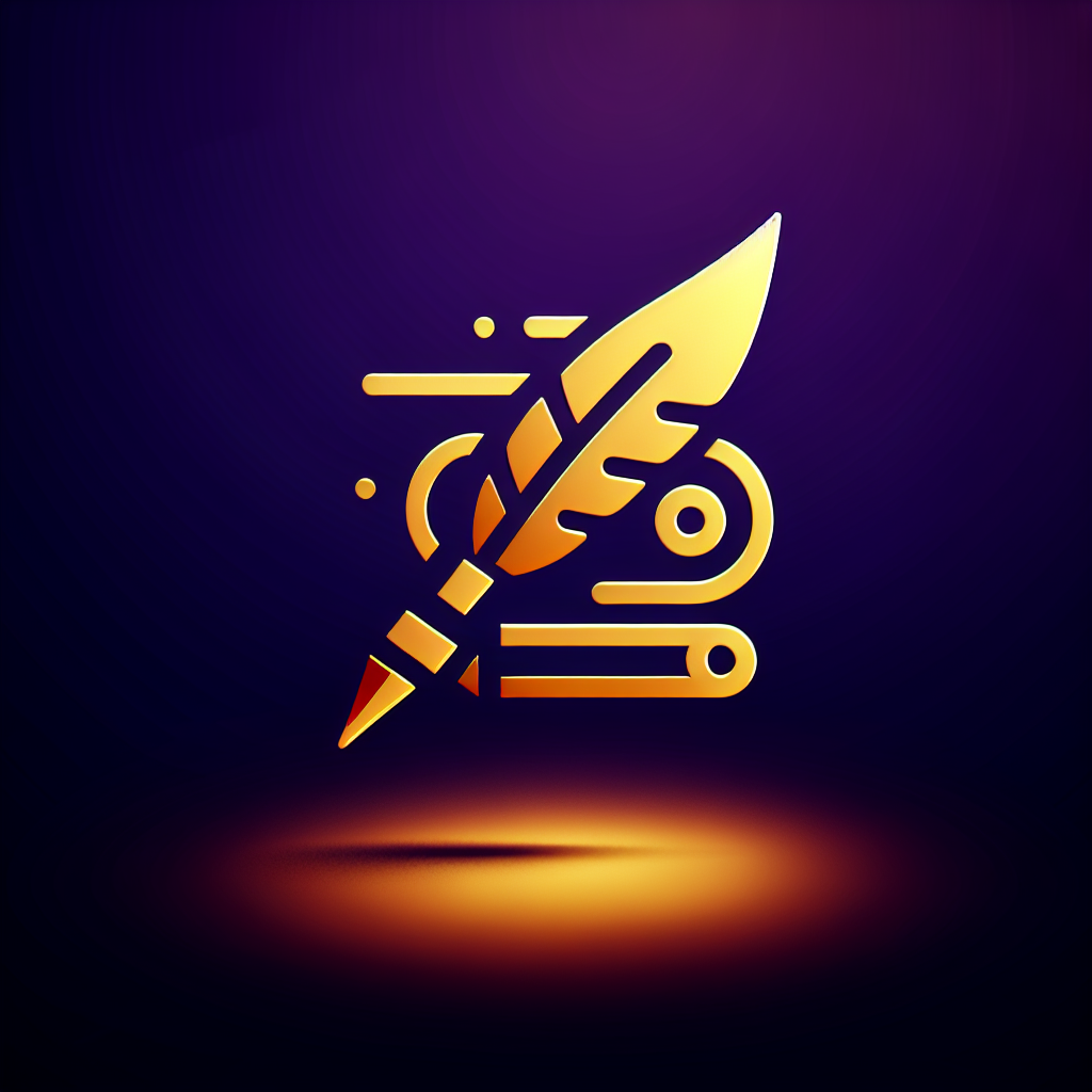Modern "A Stylized Quill And Scroll" Icon Design | IconGenerate.com