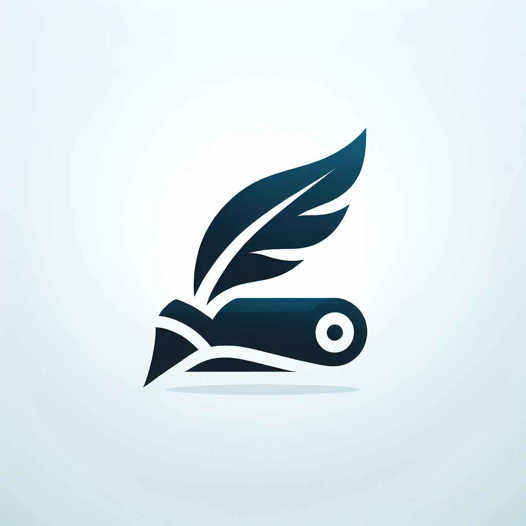 Modern "A Stylized Quill And Scroll" Icon Design | IconGenerate.com