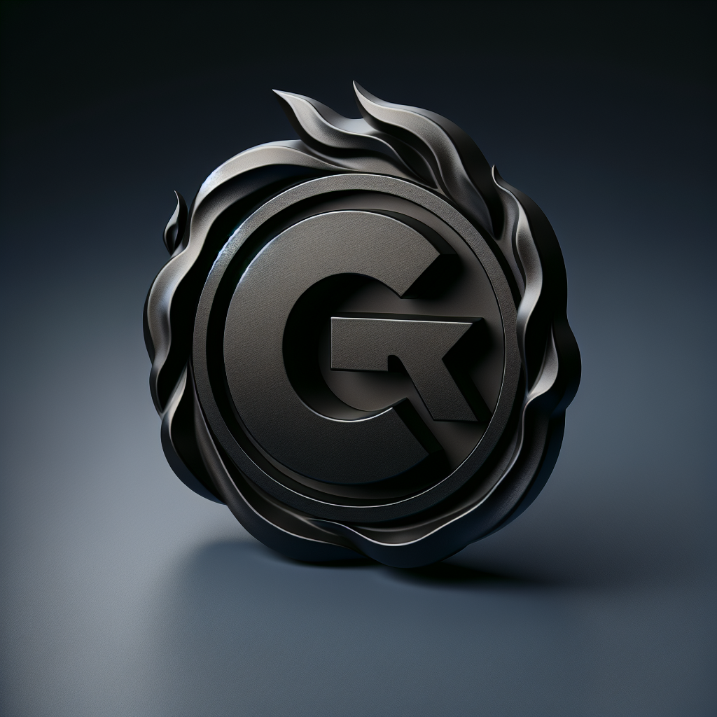 3D "Cr Logo Surrounded In Black" Icon Design | IconGenerate.com