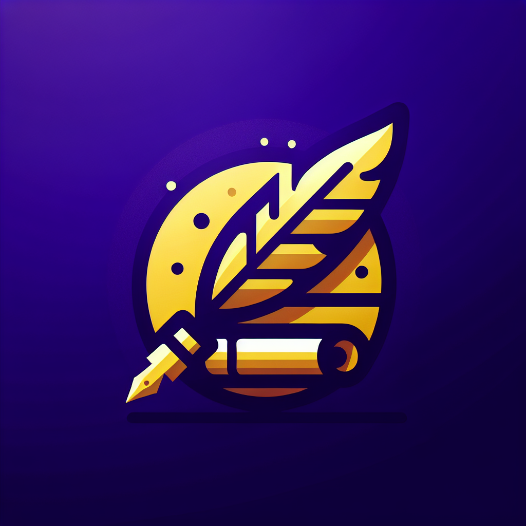 Modern "A Stylized Quill And Scroll" Icon Design | IconGenerate.com