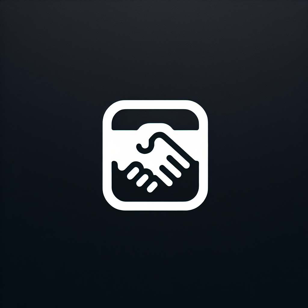 Minimalistic "Two Hands That Meet For A H" Icon Design | IconGenerate.com