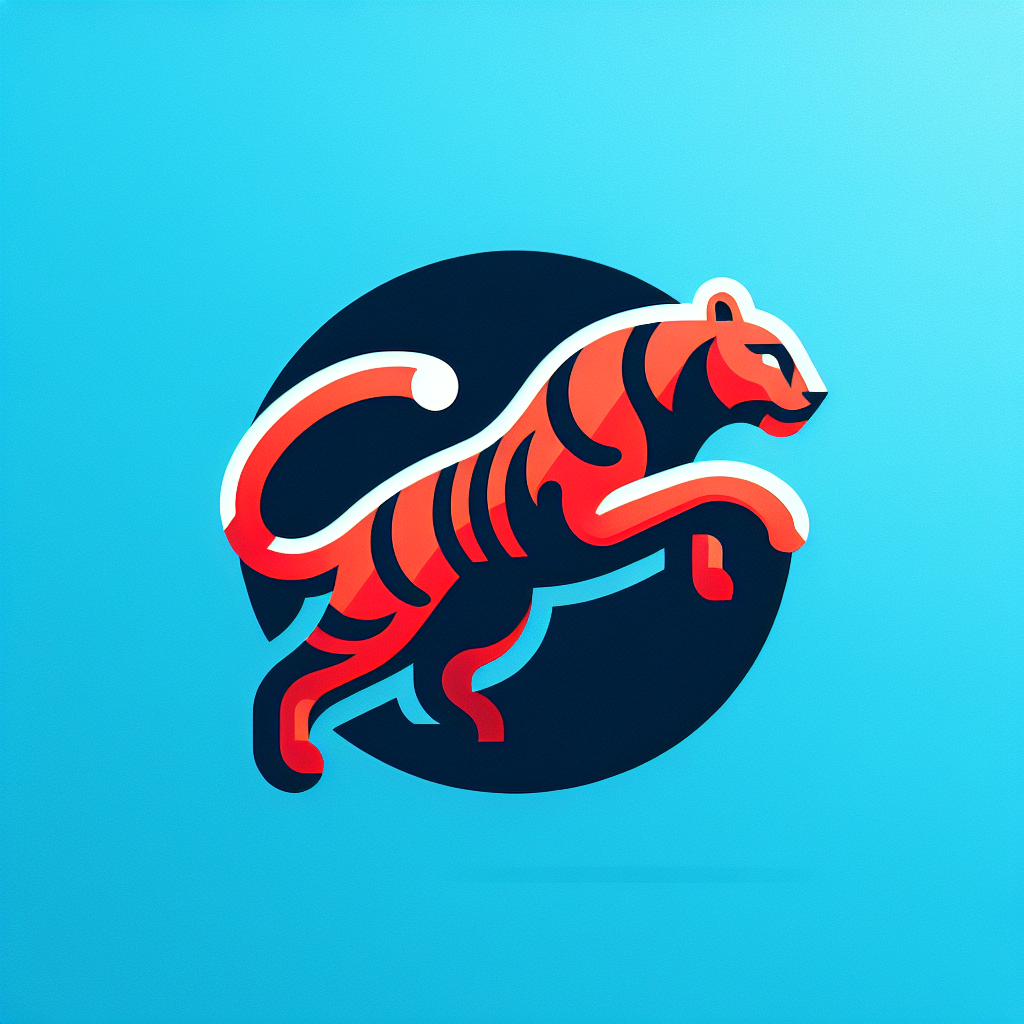 Modern "Pouncing Tiger" Icon Design | IconGenerate.com