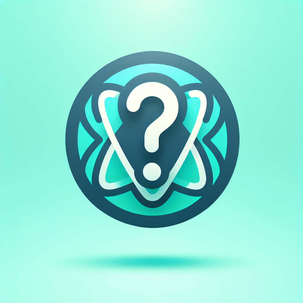 Modern "An Atom With A Question Mar" Icon Design | IconGenerate.com