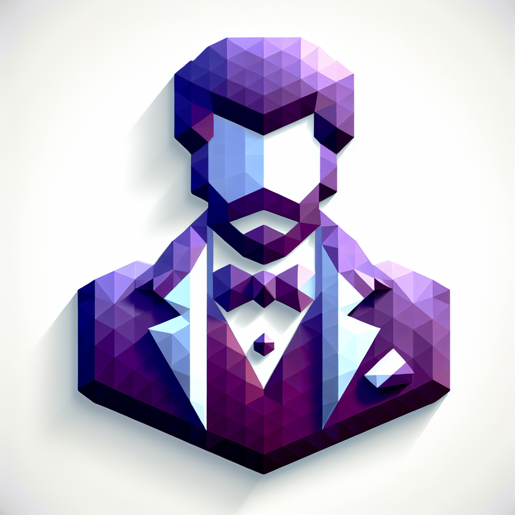 Polygonal "Polygonal Rich Man Game Ico" Icon Design | IconGenerate.com