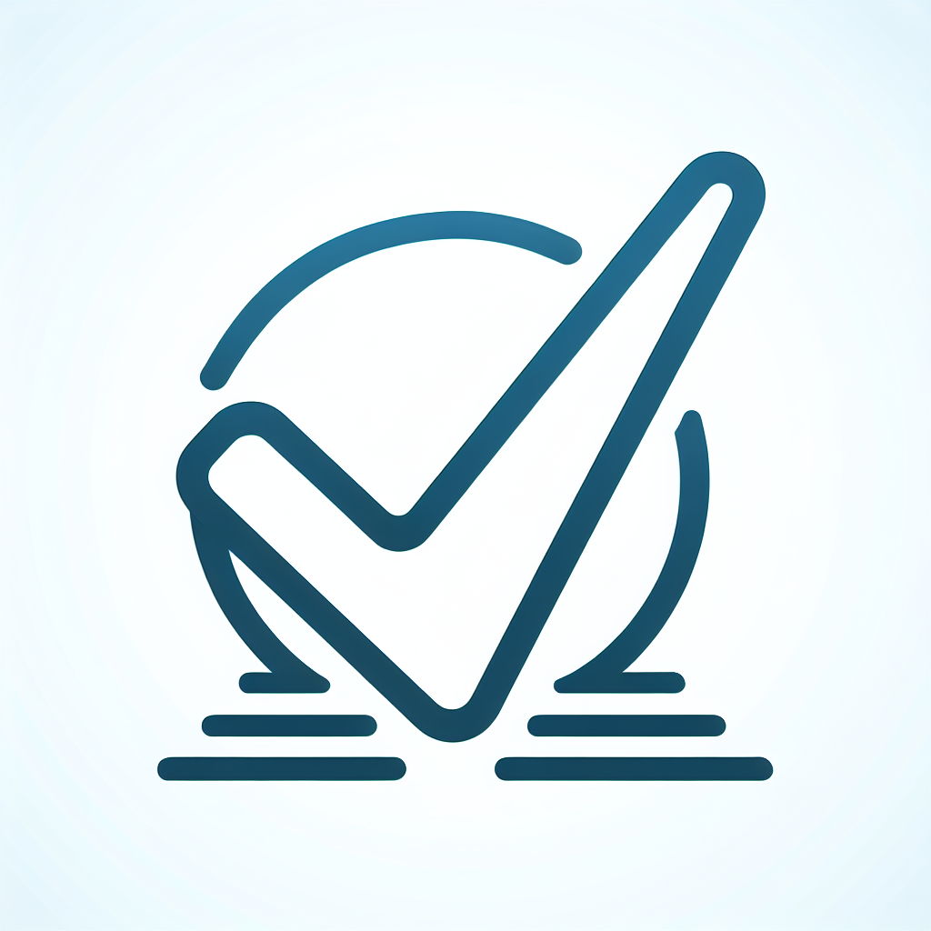 Line Art "A Big Check Mark" Icon Design | IconGenerate.com