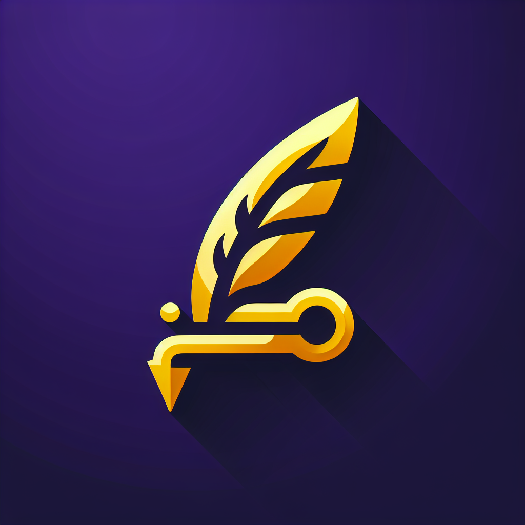 Modern "A Stylized Quill And Scroll" Icon Design | IconGenerate.com