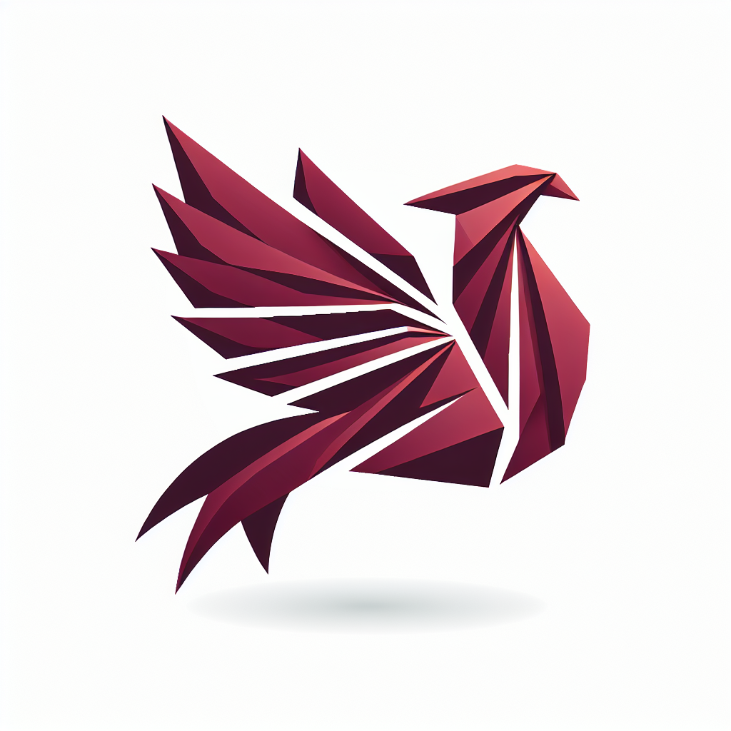 Origami "A Phoenix" Icon Design | IconGenerate.com
