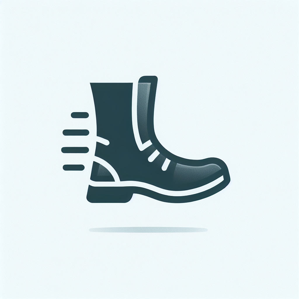 Modern "A Boot Running And The Boot" Icon Design | IconGenerate.com
