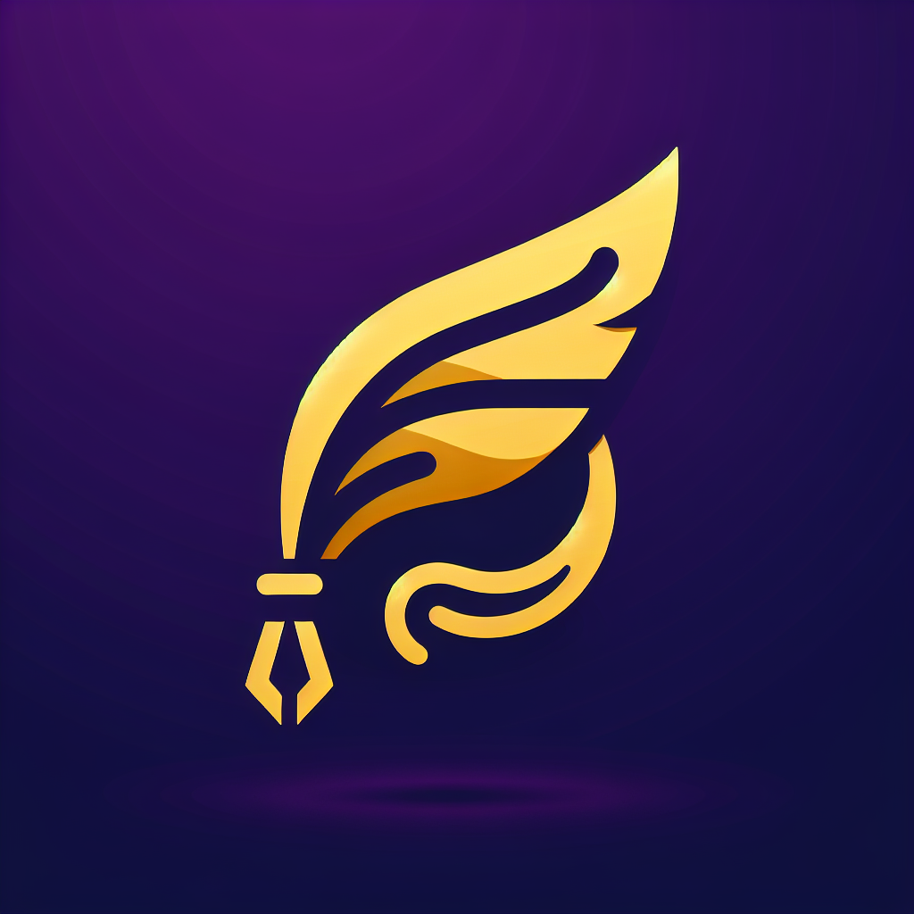 Modern "A Stylized Quill And Scroll" Icon Design | IconGenerate.com