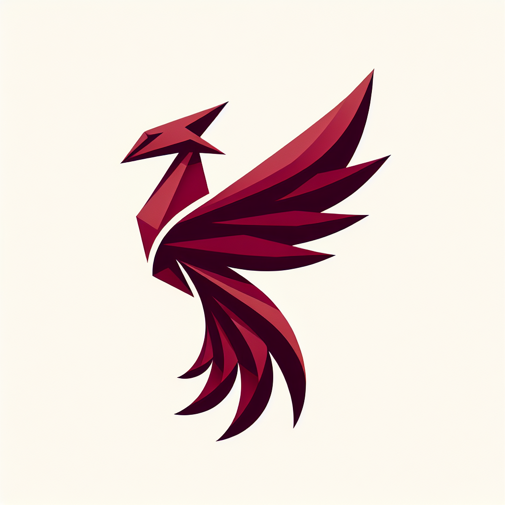 Origami "A Phoenix Rising From The A" Icon Design | IconGenerate.com
