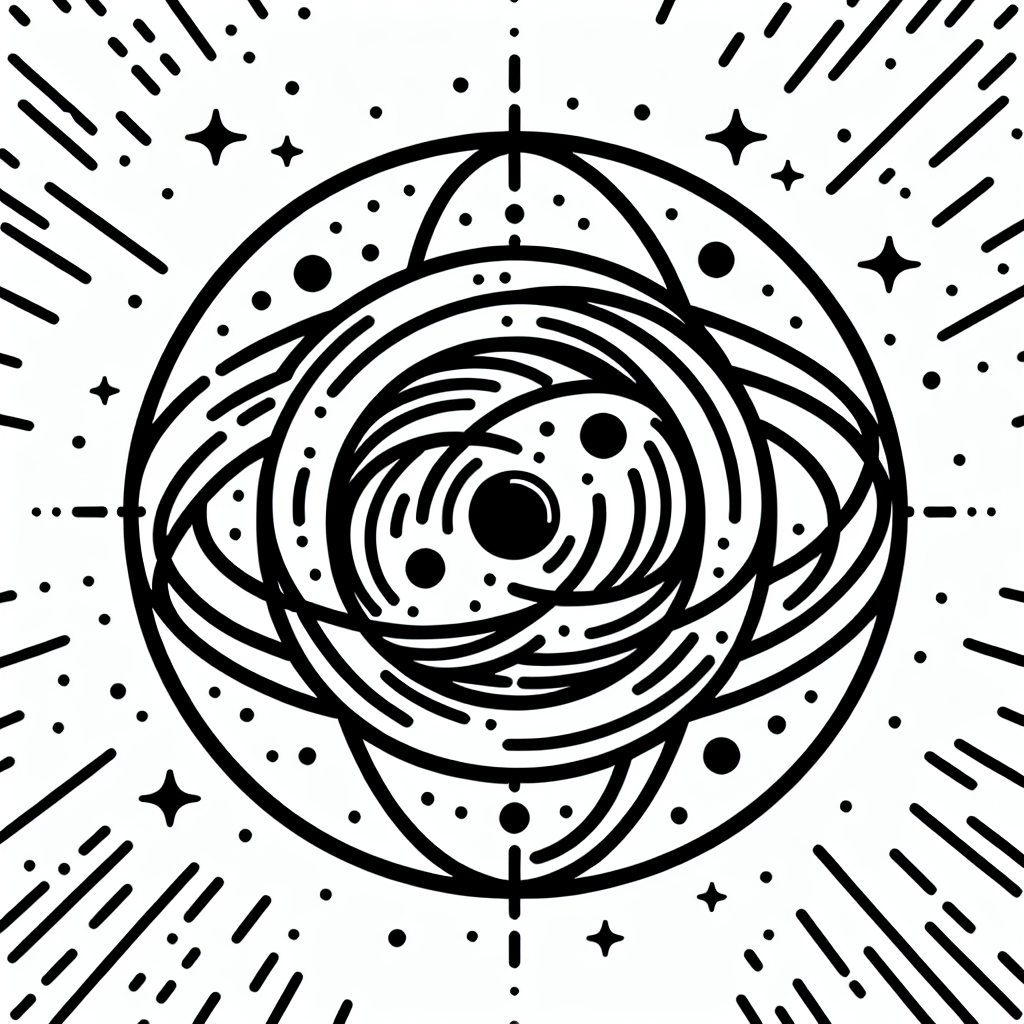 Line Art "Cosmic Expansion Bold Lines" Icon Design | IconGenerate.com