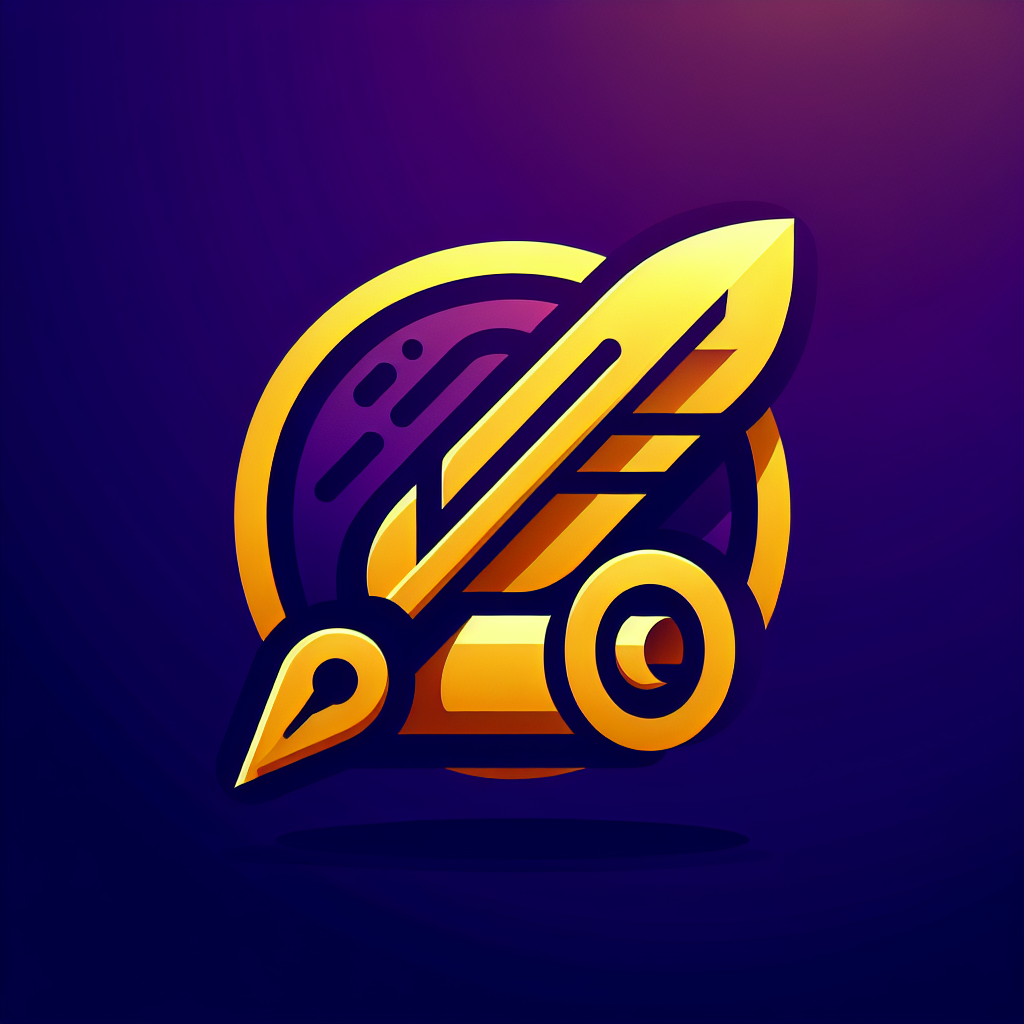 Modern "A Stylized Quill And Scroll" Icon Design | IconGenerate.com