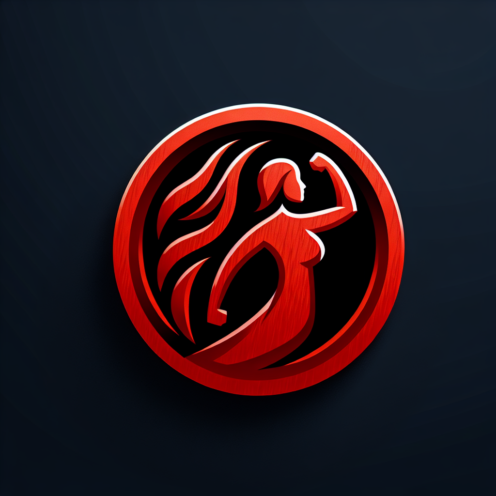 Metallic "A Strong Woman Over Coming " Icon Design | IconGenerate.com