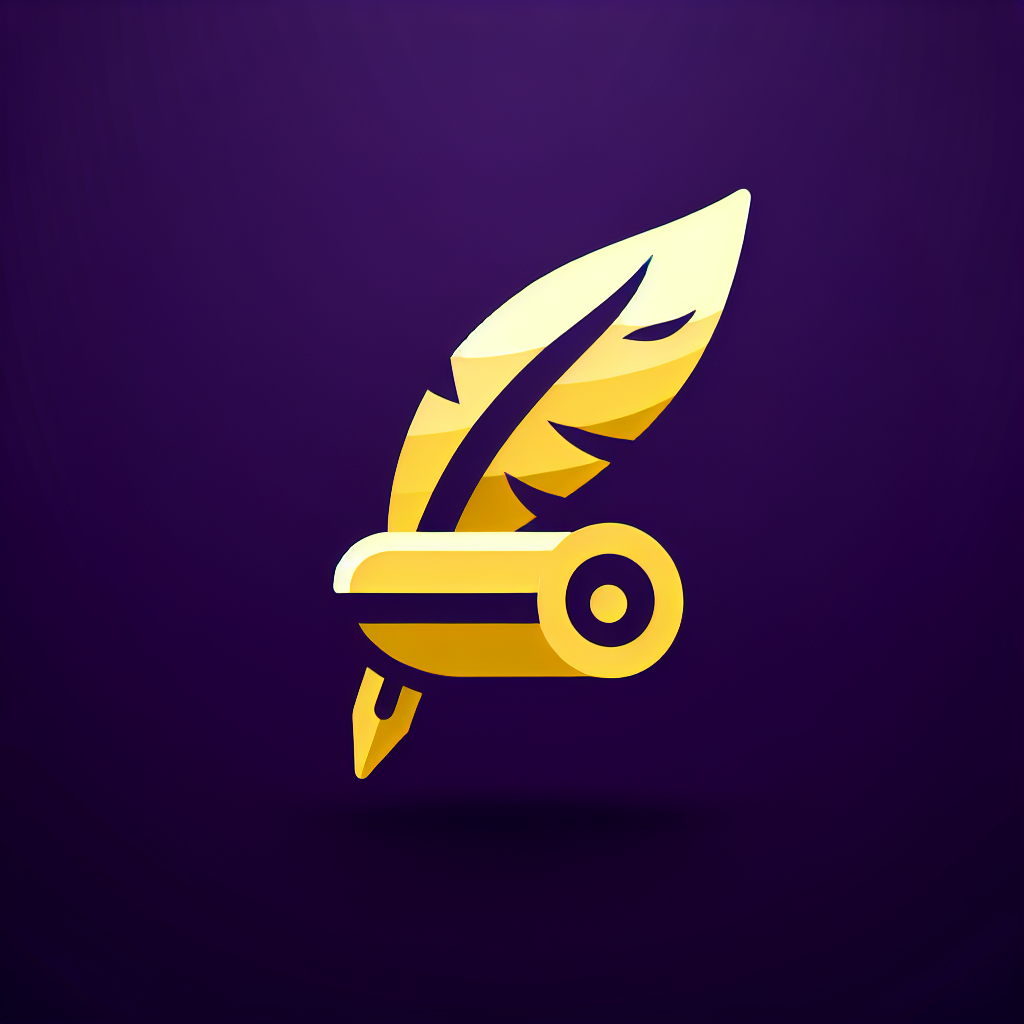 Modern "A Stylized Quill And Scroll" Icon Design | IconGenerate.com