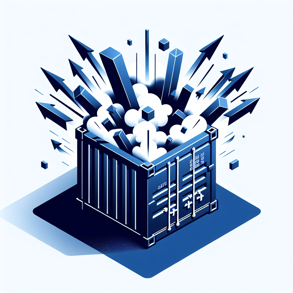 Isometric "An Exploding Ship Container" Icon Design | IconGenerate.com
