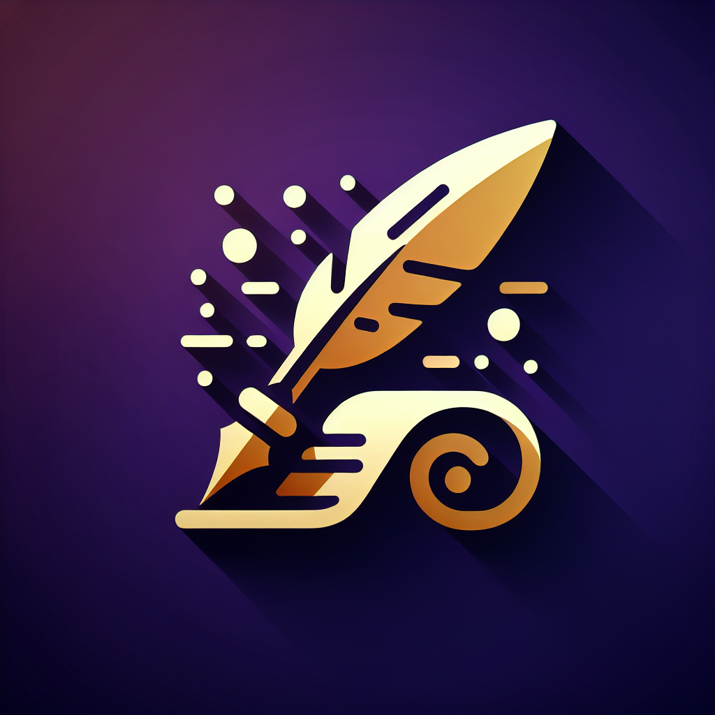 Modern "A Stylized Quill And Scroll" Icon Design | IconGenerate.com