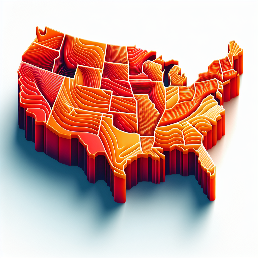 3D "Map Of Usa" Icon Design | IconGenerate.com